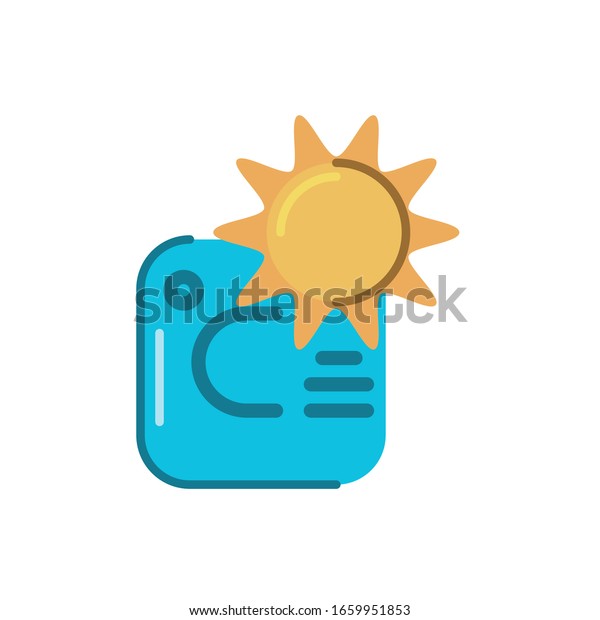 Thermostat Temperature Control Sun Icon Over Stock Vector (Royalty Free ...