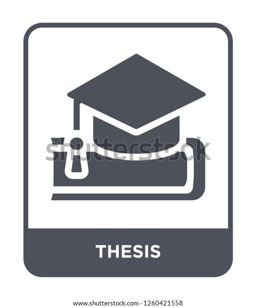 Thesis Icon Vector On White Background Stock Vector (Royalty Free ...