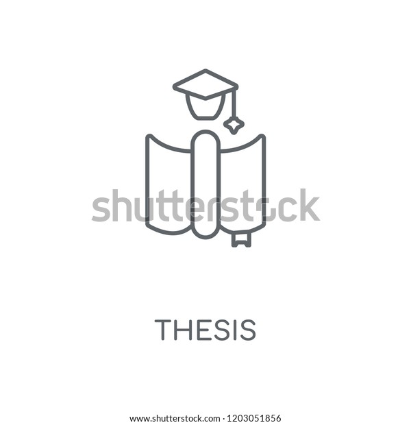 Thesis Linear Icon Thesis Concept Stroke Stock Vector (Royalty Free ...