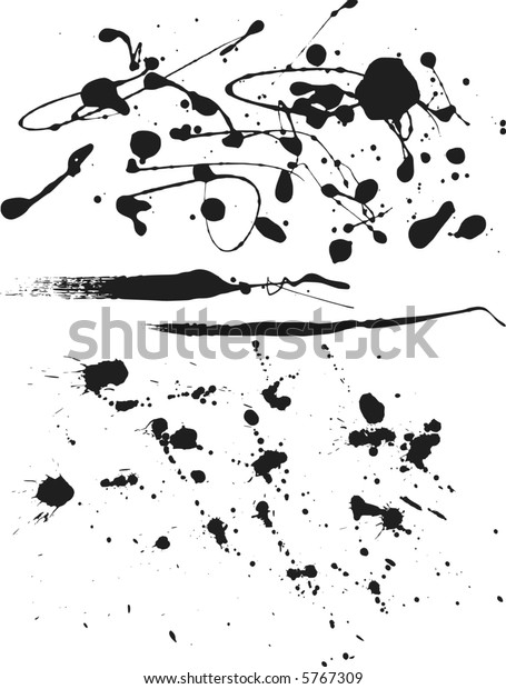 Thick Paint Spatter Drips Made Real Stock Vector (Royalty Free) 5767309 ...