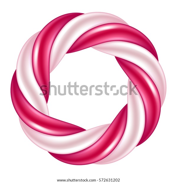 Thick Round Swirl Candy Cane Background Stock Vector (Royalty Free ...