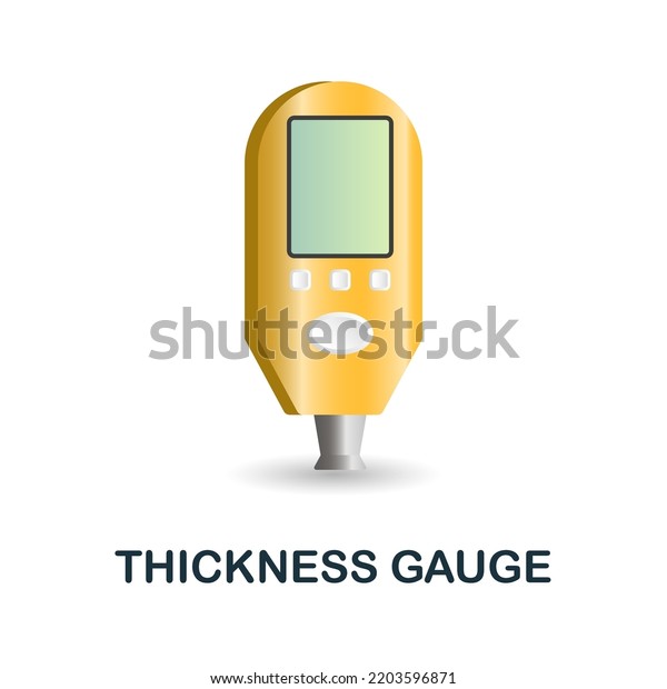 Thickness Gauge Icon 3d Illustration Measuring Stock Vector (Royalty ...