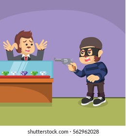 Thief Monkey Robbing Jewel Store Stock Vector (Royalty Free) 562962028 ...