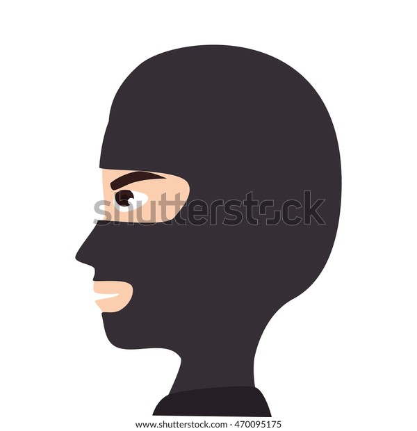 Thief Robber Mask Black Clothes Male Stock Vector (Royalty Free ...