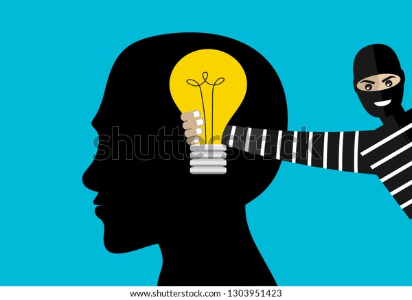 Thief Stolen Light Bulb Idea Steal: เวกเตอร์สต็อก (ปลอดค่าลิขสิทธิ์ ...