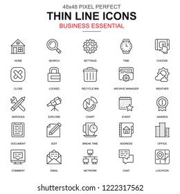 Banking Concept Detailed Line Icons Set Stock Vector (Royalty Free ...