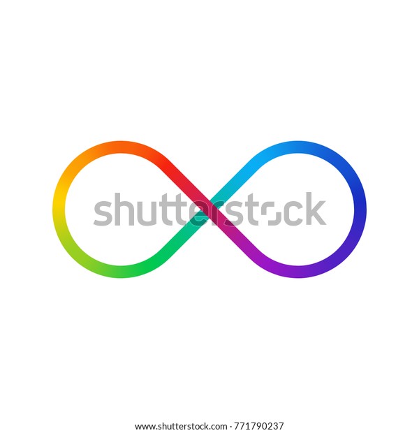 Thin Line Infinity Sign Color Spectrum Stock Vector (Royalty Free ...