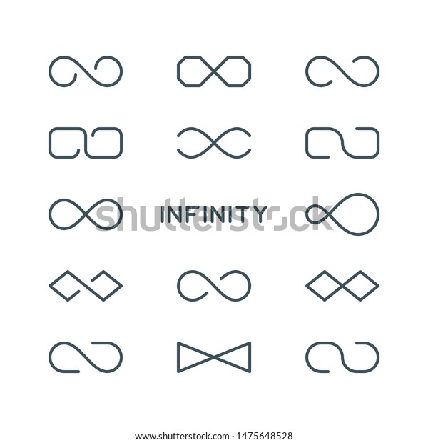 Thin Line Infinity Symbol Sign Infinite Stock Vector (Royalty Free ...