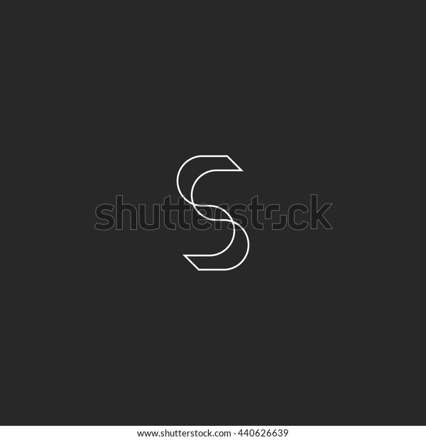 Thin Line S Logo Monogram Letter Stock Vector (Royalty Free) 440626639