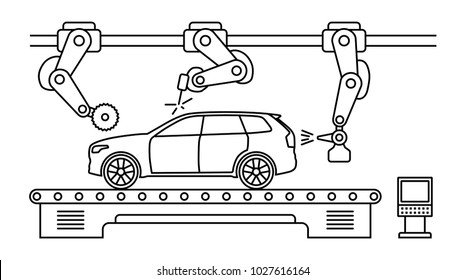 Automotive Assembly Line Stock Vectors, Images & Vector Art | Shutterstock