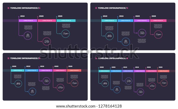 Thin Line Timeline Minimal Infographic Concepts Stock Vector (Royalty ...