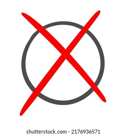 Thin Red Cross Circle Hand Drawn Stock Vector (Royalty Free) 2176936571 ...