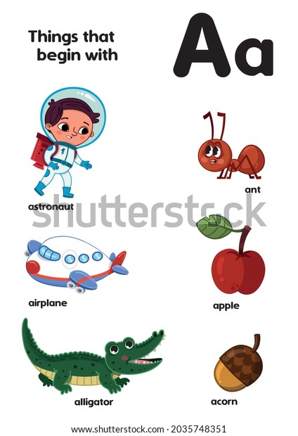 Things That Start Letter Vector Illustration Stock Vector (Royalty Free ...