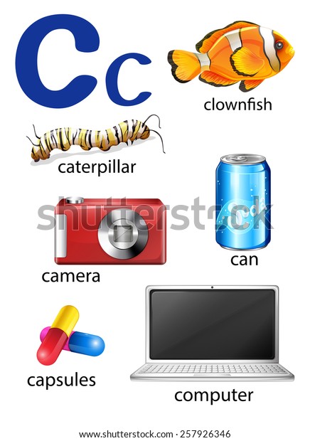 Things That Start Letter C On: vector de stock (libre de regalías ...