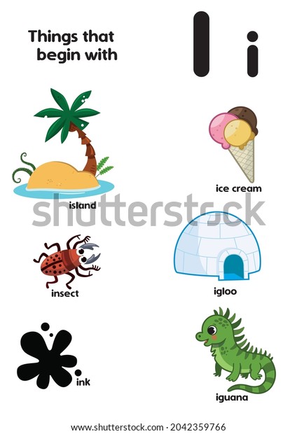 Things That Start Letter Educational Vector Stock Vector (Royalty Free ...