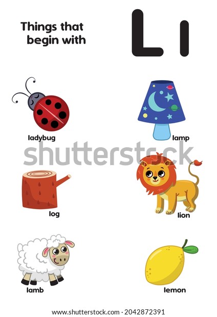 Things That Start Letter L Educational Stock Vector (Royalty Free ...