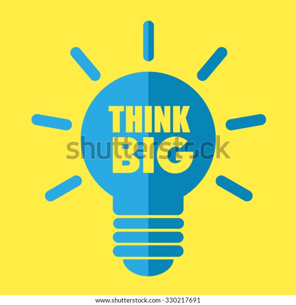 Think Big Light Bulb Vector Icon Stock Vector (Royalty Free) 330217691
