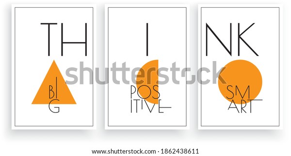 Think Big Think Positive Think Smart Stock Vector (Royalty Free ...