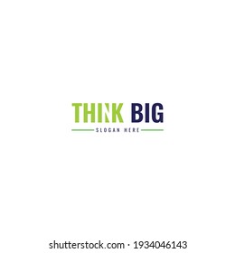 Think Big Text Logo Design 库存矢量图（免版税）1934046143 | Shutterstock