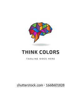 Think Colors Logo Template Design Stock Vector (Royalty Free ...