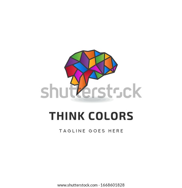 Think Colors Logo Template Design Stock Vector (Royalty Free ...