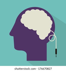 Think Design Over Blue Background Vector Stock Vector (Royalty Free ...