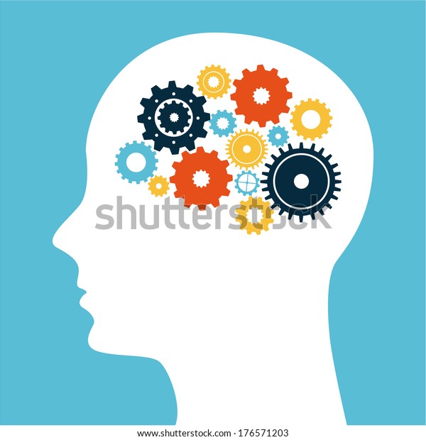 Think Design Over Blue Background Vector Stock Vector (Royalty Free ...