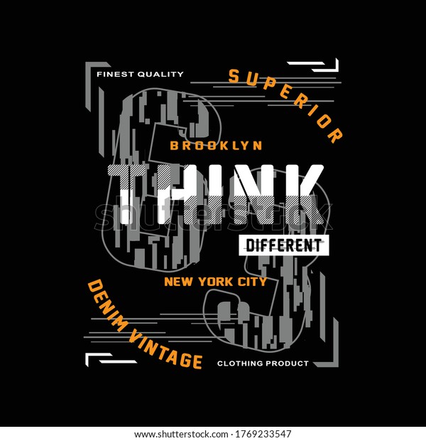 Think Different Slogan Abstract Graphic T Stock Vector (Royalty Free ...
