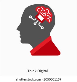 Think Digital Ai Icon Concept Stock Vector (Royalty Free) 2050301159 ...