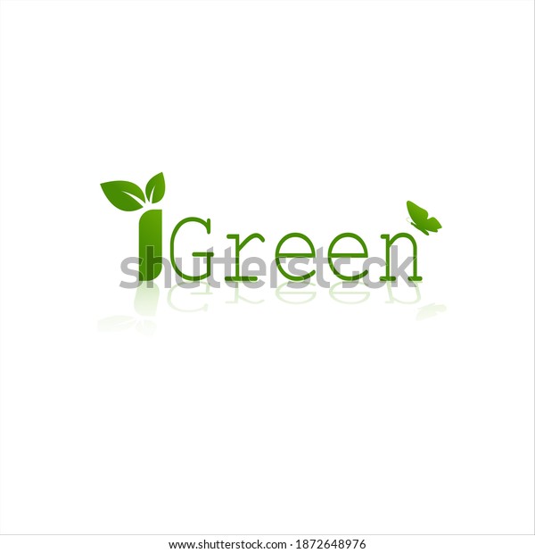 Think Green Logo Concept Ecology Concept Stock Vector (Royalty Free ...