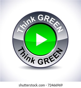 Think Green Round Button Stock Vector (Royalty Free) 72466969 ...