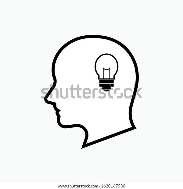 Think Icon Symbol Vector Illustration Presented Stock Vector (Royalty ...