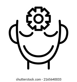 Think Outline Icon Vector Illustration Stock Vector (Royalty Free ...