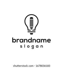 Think Pencil Logo Design Vector Stock Vector (Royalty Free) 1678036183 ...