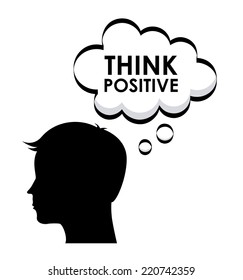 Think Positive Graphic Design Vector Illustration Stock Vector (Royalty ...