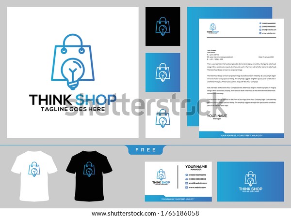 Think Shop Logo Design Template Business Stock Vector (Royalty Free ...