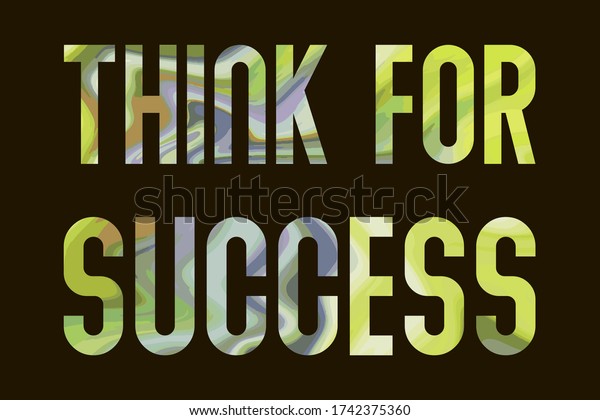 Think Success Colorful Isolated Vector Saying Stock Vector (Royalty ...