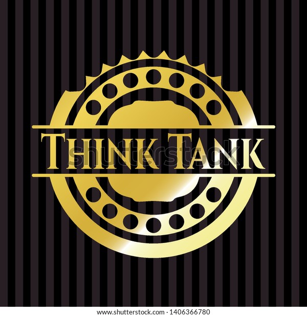 Think Tank Golden Emblem Vector Illustration Stock Vector (Royalty Free ...