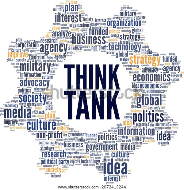 Think Tank Vector Illustration Word Cloud Stock Vector (Royalty Free ...