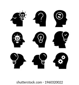 Thinker Icon Logo Isolated Sign Symbol Stock Vector (Royalty Free ...