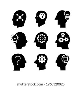 Thinker Icon Logo Isolated Sign Symbol Stock Vector (Royalty Free ...