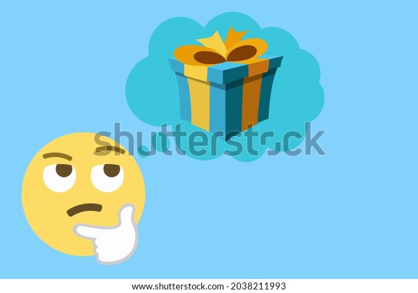 Thinking Face Emoji Thought Bubble Wrapped Stock Vector (Royalty Free ...