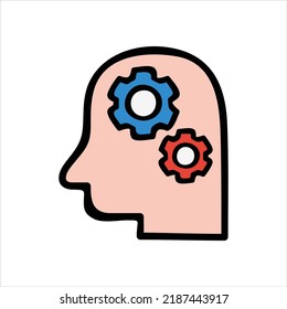 Thinking Handdrawn Icon Vector Graphic Illustration Stock Vector ...