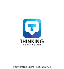Thinking Logo Design Minimalist Abstract Stock Vector (Royalty Free ...