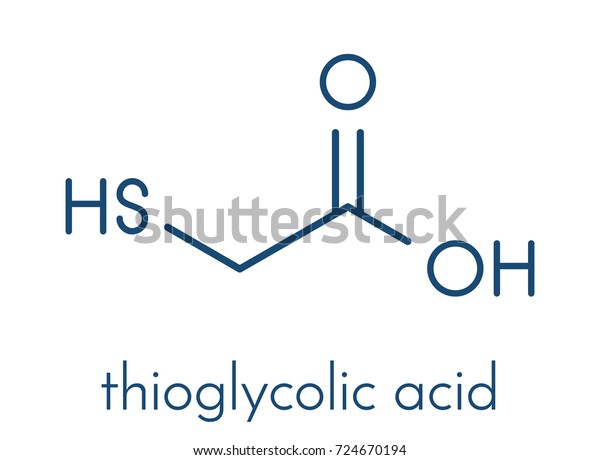 Thioglycolic Acid Tga Molecule Used Chemical 스톡 벡터(로열티 프리) 724670194