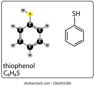 Thiophenol Molecule Structure 스톡 벡터(로열티 프리) 1362451586