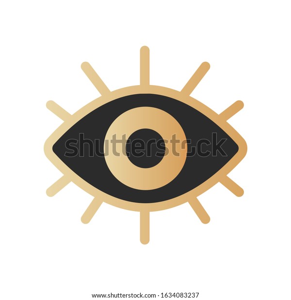 Third Eye Golden Black Allseeing Eye Stock Vector (Royalty Free) 1634083237