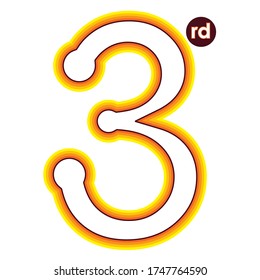 Third Logo Letter Yellow Color Scheme Stock Vector (Royalty Free ...