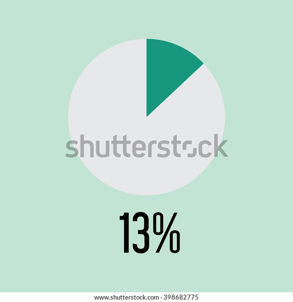 Thirteen Percentage Circle Icon Vector Illustrator Stock Vector ...
