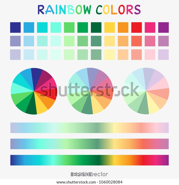 Thirty Six Rainbow Color Vector Gradient Stock Vector (Royalty Free ...